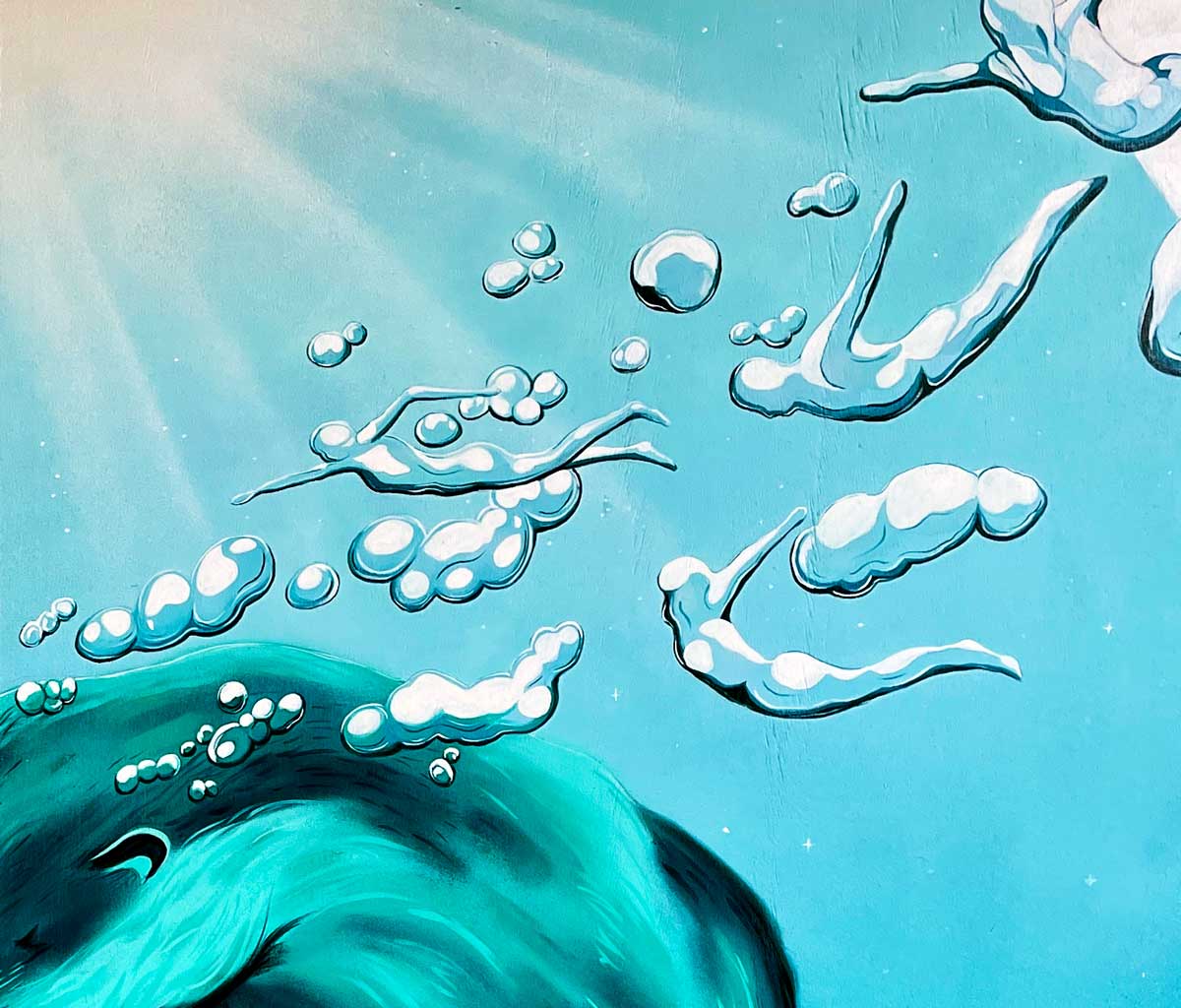 Brynaman Lido Mural - Fresh Creative Co