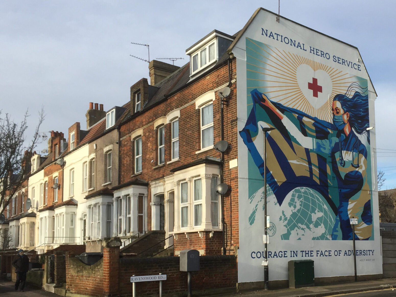 NHS mural on the side of a Walthamstow building - Fresh Creative Co